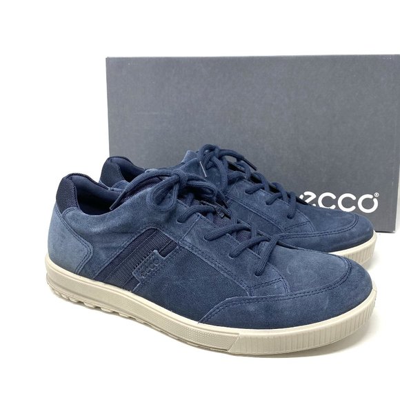 Ecco | Shoes | Ecco Ennio Casual Lace Up Suede Men Sneakers Blue | Poshmark